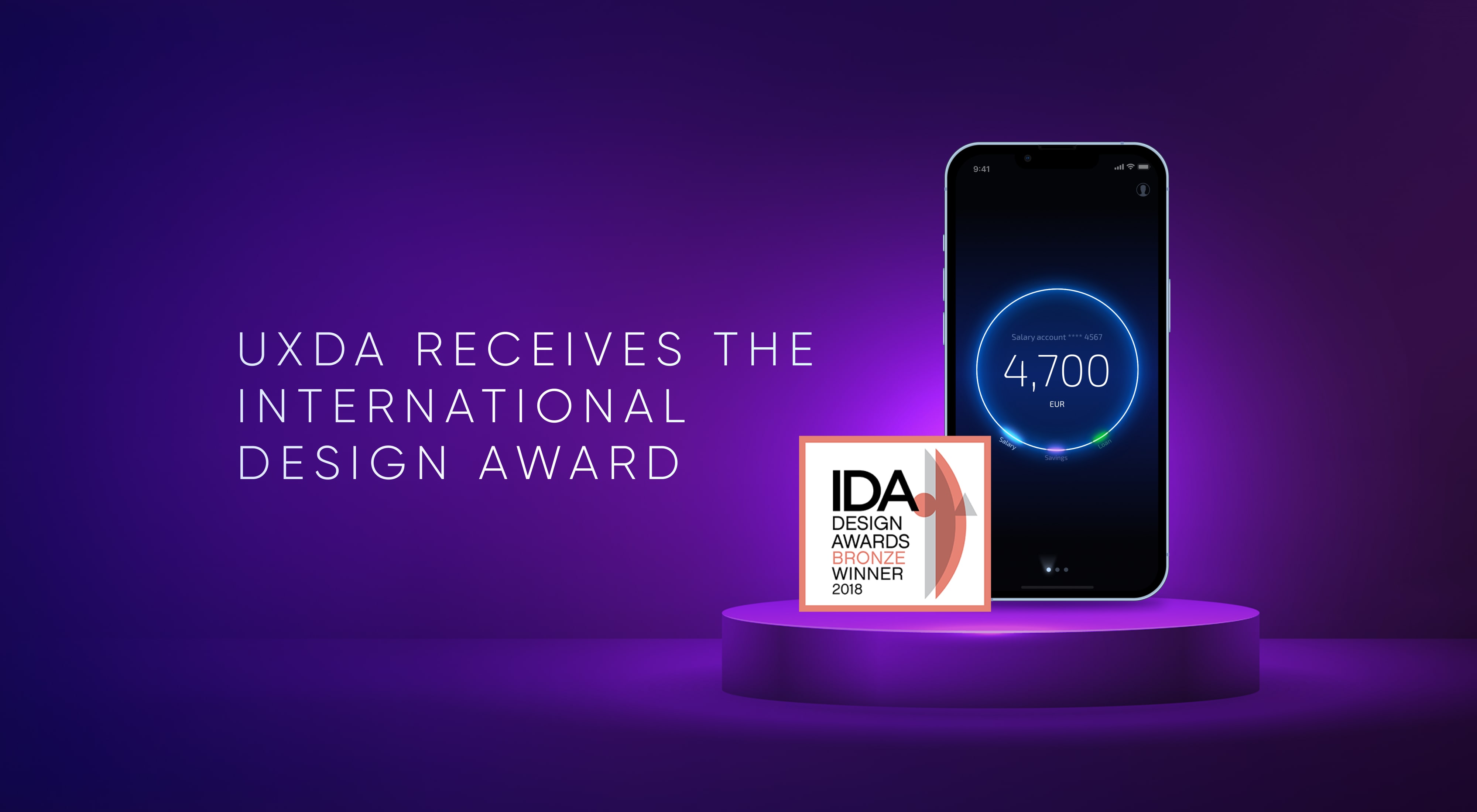 UXDA awarded the International Design Award • UXDA | Financial UX Design